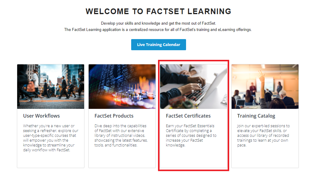 FactSet Essentials Certification Quick Start Guide | University of Toronto Mississauga Library